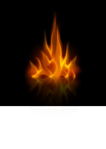 Realistic green fire flames poster abstract Vector Image