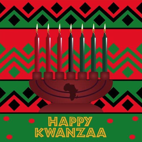 Happy kwanzaa greetings for celebration of african