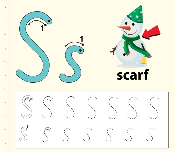 Alphabet worksheet Royalty Free Vector Image - VectorStock