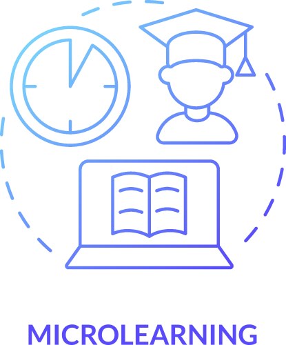 Microlearning concept icon Royalty Free Vector Image