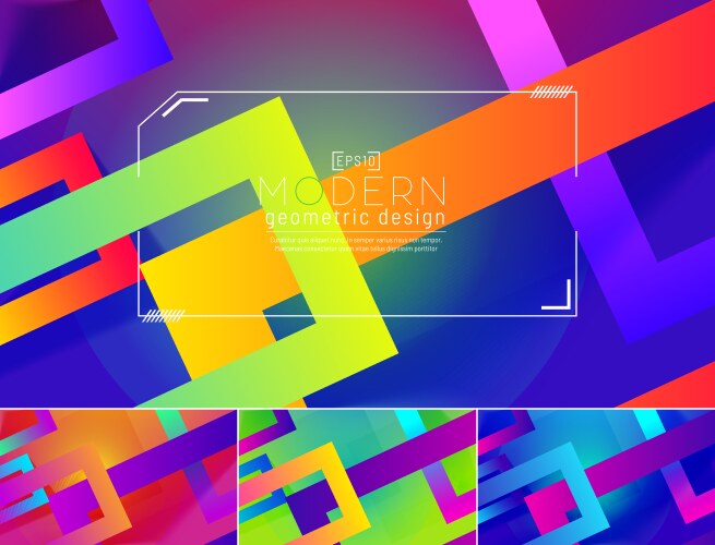 Abstract modern 3d triangle colorful background Vector Image