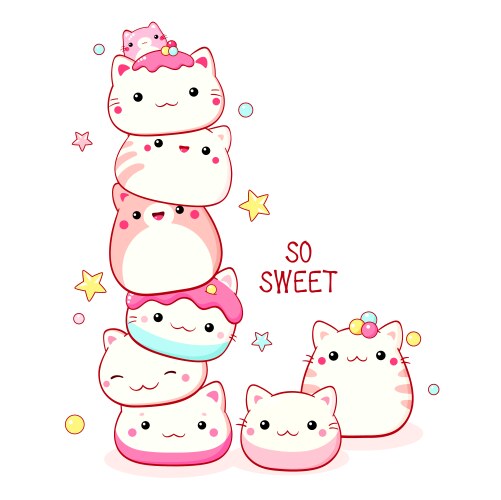 Stack of traditional chinese animal-shaped mantou Vector Image