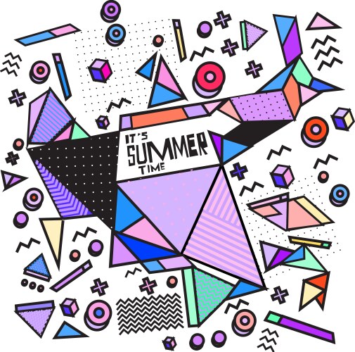 Triangle geometric forms for summer events Vector Image