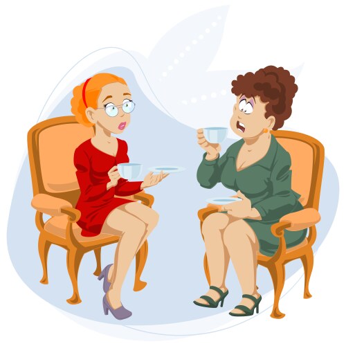 Two Girl Talking Comic Vector Images (over 170)