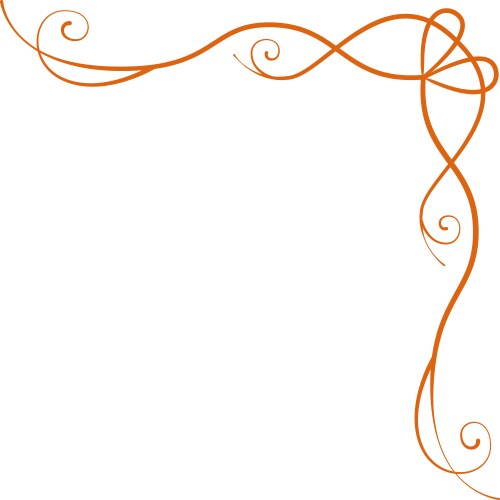 Corner border calligraphy line Royalty Free Vector Image