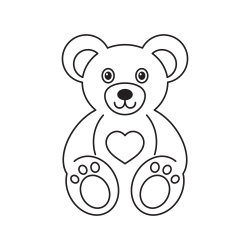 Teddy Bear Outline Vector Images (over 7,600)