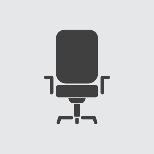 Office chair front and back Royalty Free Vector Image