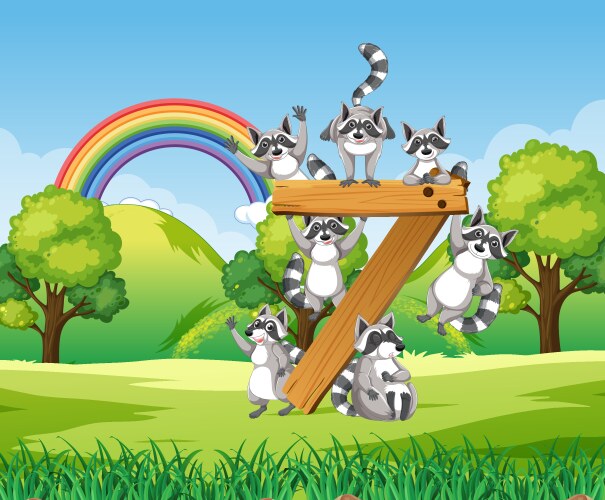 Seven birds on number Royalty Free Vector Image