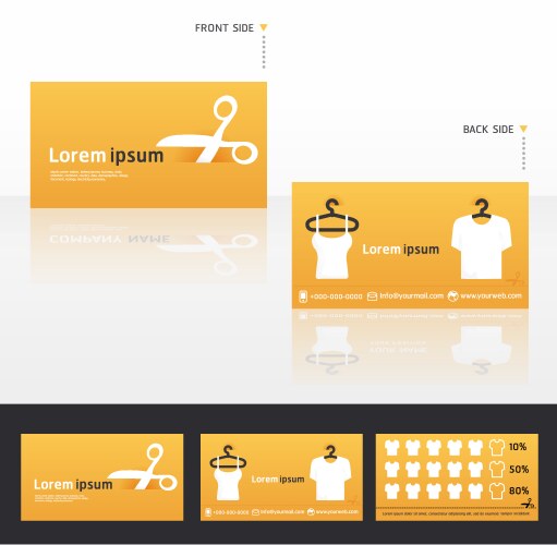 Business card with floral background Royalty Free Vector