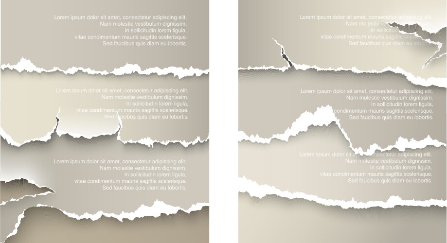 Ripped colored paper strips realistic crumpled Vector Image