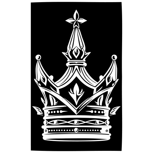 Queen crown monochrome outline drawing realistic Vector Image
