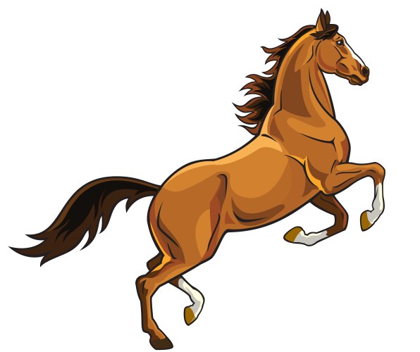 Little stallion horse cartoon animal Royalty Free Vector