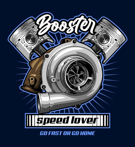 Turbo kit template for graphic design Royalty Free Vector
