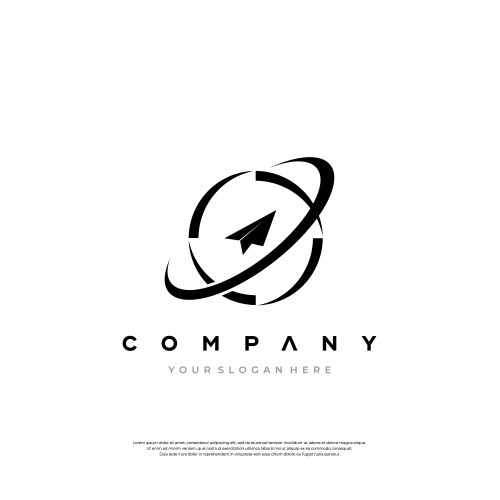 Dynamic orbit logo Royalty Free Vector Image - VectorStock
