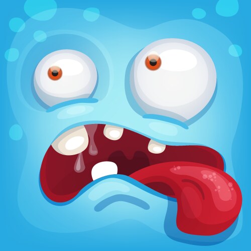 Monster face Royalty Free Vector Image - VectorStock