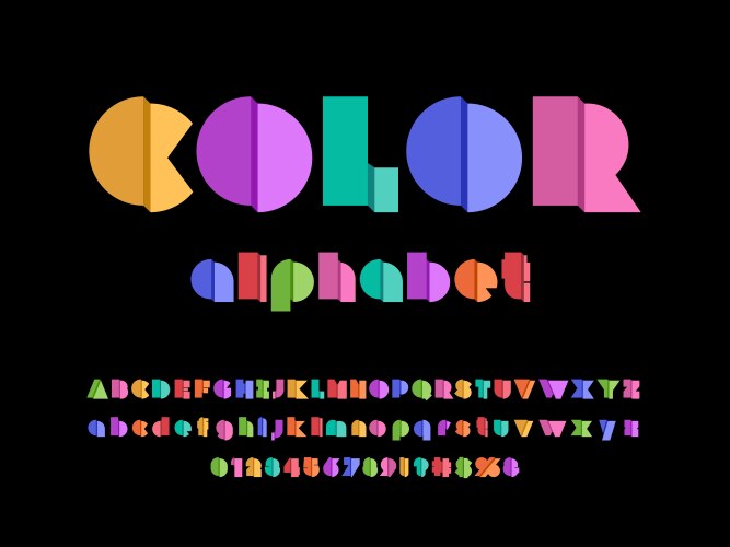 Paper flip font Royalty Free Vector Image - VectorStock