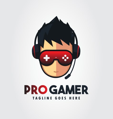 Pro gamer - gaming logo design template bundle Vector Image
