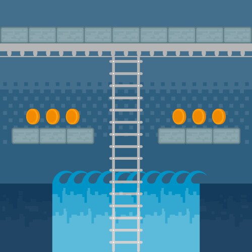 Video game world design Royalty Free Vector Image