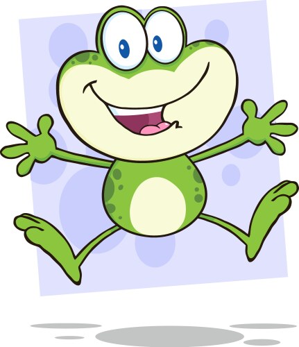 Cartoon frog Royalty Free Vector Image - VectorStock