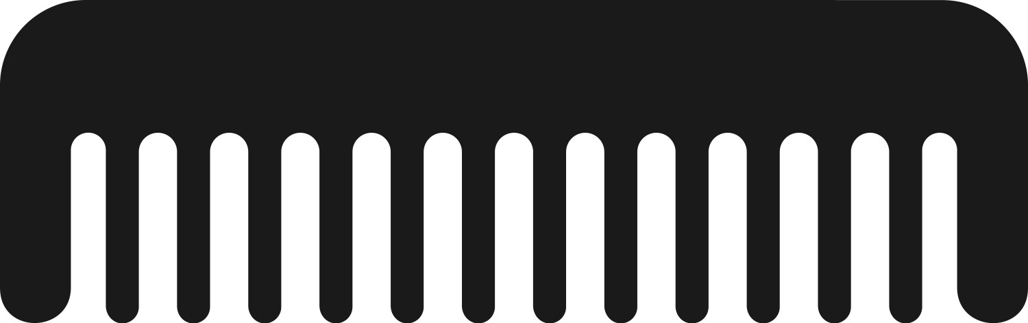 Comb graphic design template isolated Royalty Free Vector