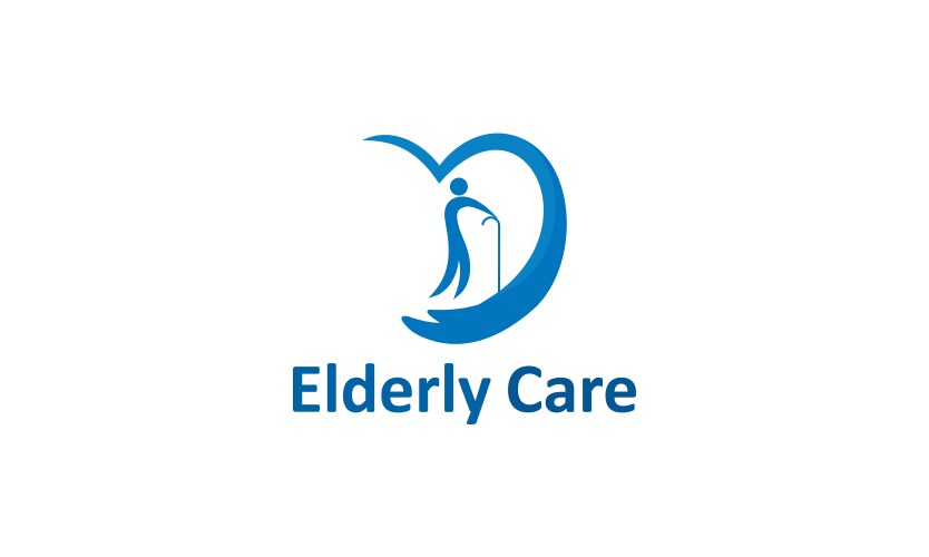 Elderly care logo design best Royalty Free Vector Image