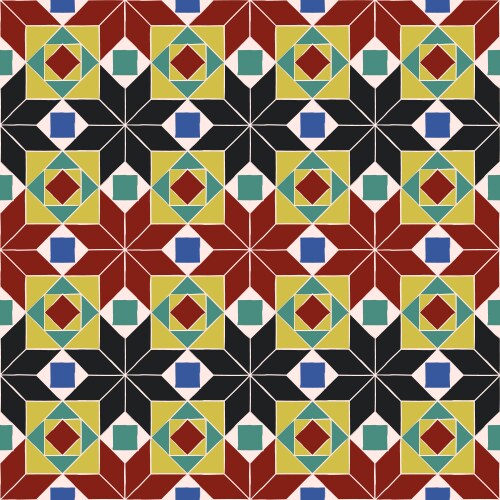 Endless pattern with geometric motif decor Vector Image