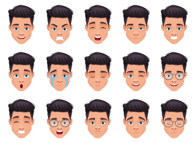 Man face design isolated on white background Vector Image