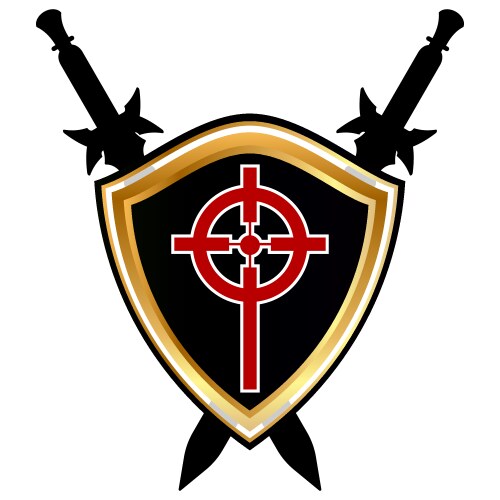 Templar shield icon Royalty Free Vector Image - VectorStock