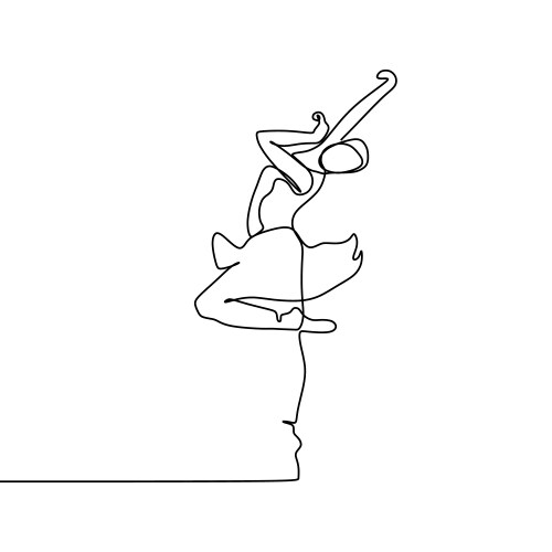 One Line Ballerina Vector Images (over 290)
