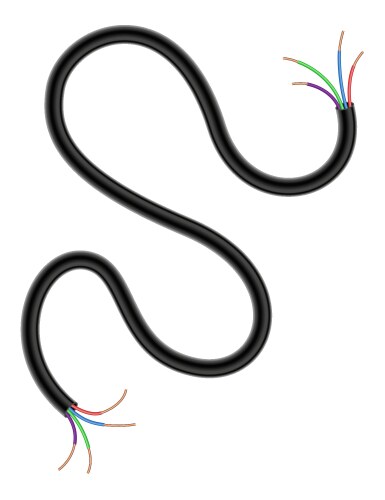 Broken electrical copper wire or cord damaged Vector Image