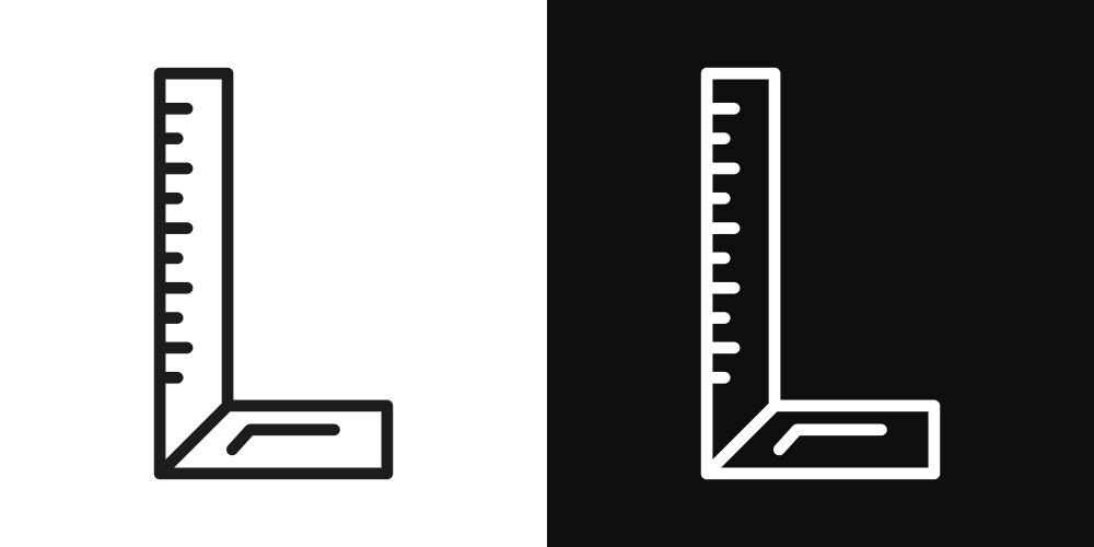 School ruler icon set size height distance Vector Image