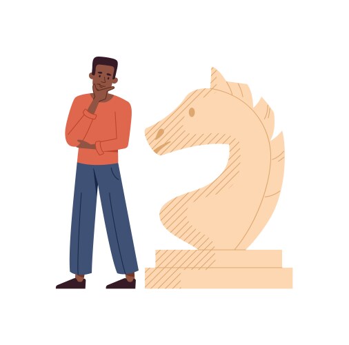 Characters with chess Royalty Free Vector Image