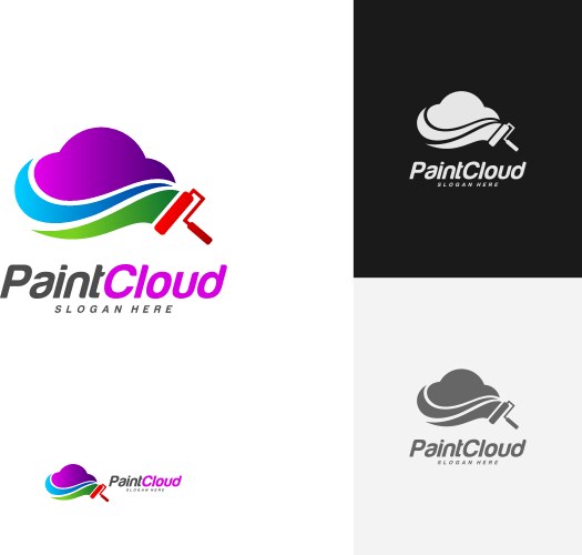 Star paint logo design creative Royalty Free Vector Image