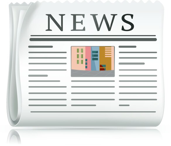 Daily news paper template with text and picture pl