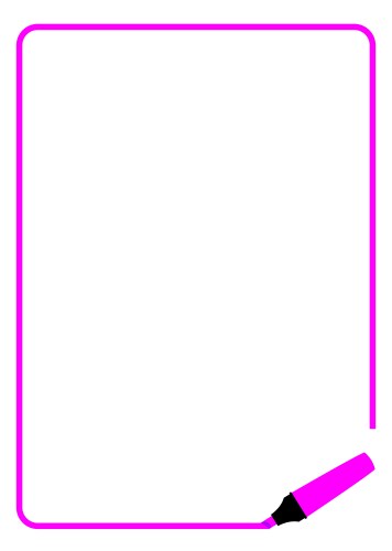 Purple highlighter page border Royalty Free Vector Image
