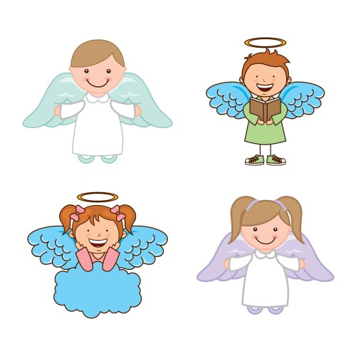 Musical angels Royalty Free Vector Image - VectorStock