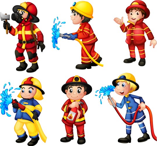Firefighter cartoon Royalty Free Vector Image - VectorStock