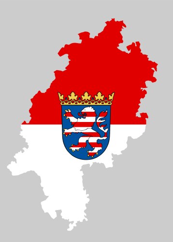 Hesse hessen state map germany province silhouette