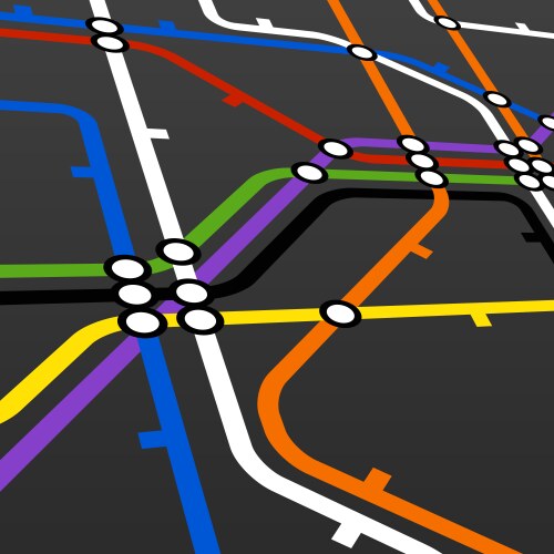 Metro scheme seamless background Royalty Free Vector Image