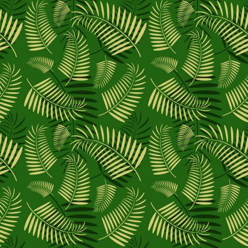 Fern leaves seamless pattern floral Royalty Free Vector