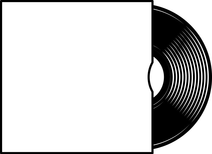 Vinyl record logo template design Royalty Free Vector Image