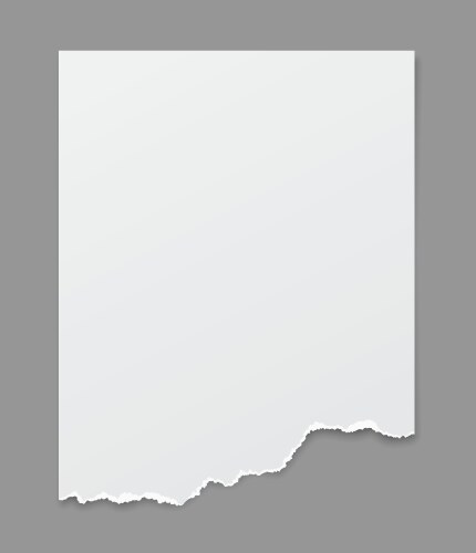 Empty ripped paper piece realistic Royalty Free Vector Image