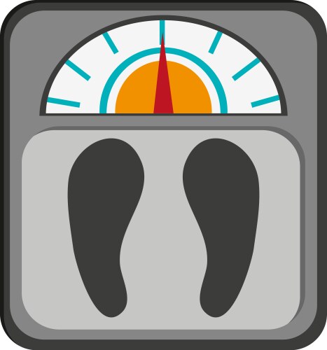 Body fat scale symbol in black and white Vector Image