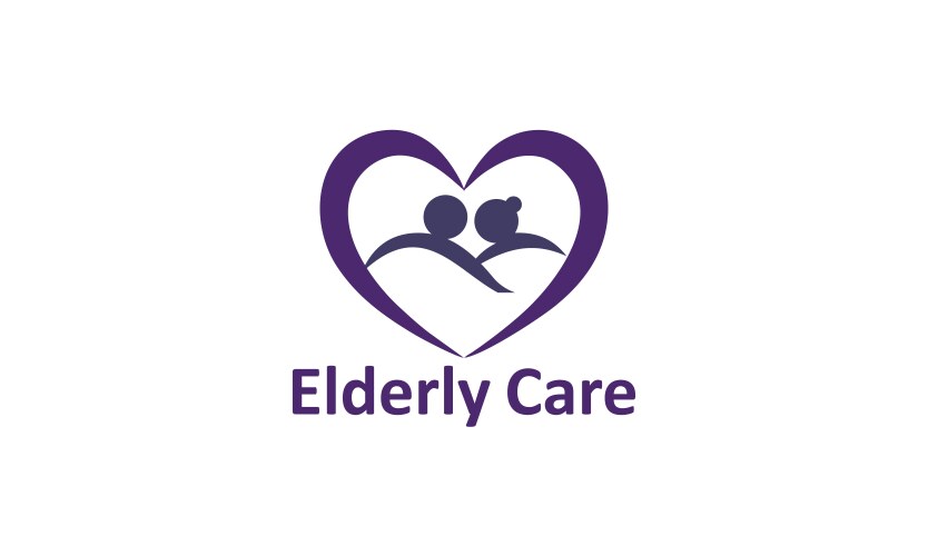 Elderly care logo design best Royalty Free Vector Image