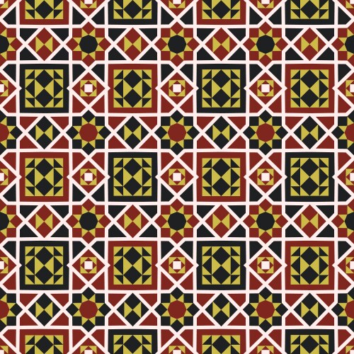 Endless pattern with geometric motif decor Vector Image