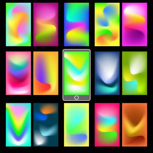 Colorful gradients screen gradient covers Vector Image