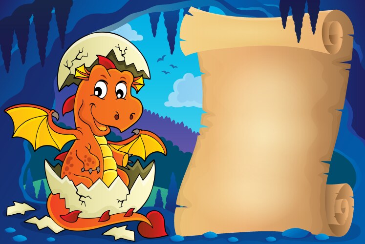 Dragon hatching from egg image 1 Royalty Free Vector Image