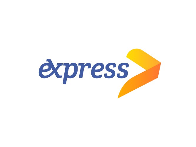 Logistic logo express arrow delivery Royalty Free Vector