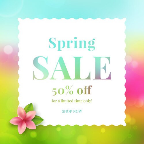 Spring sale poster Royalty Free Vector Image - VectorStock