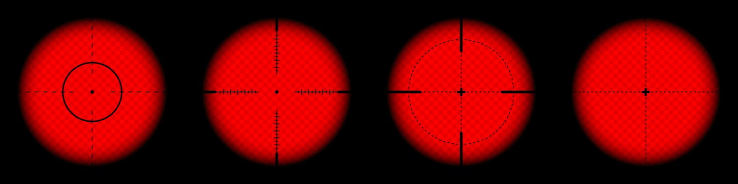 Various weapon thermal infrared sight sniper Vector Image